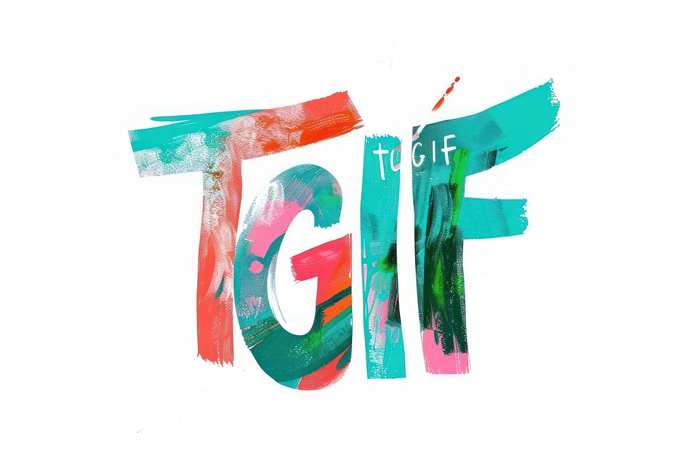 Illustration typography text tgif. | Free Photo Illustration - rawpixel