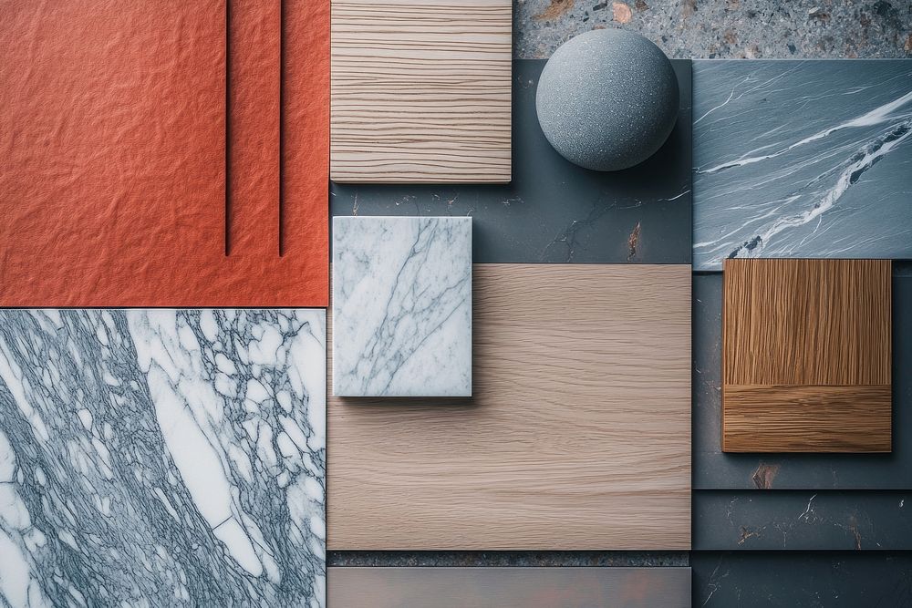 Material sample moodboard wood interior | Free Photo - rawpixel