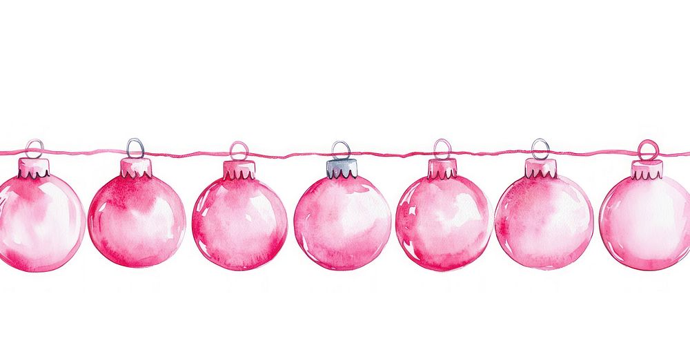 Pink Christmas light bulb border | Free Photo Illustration - rawpixel