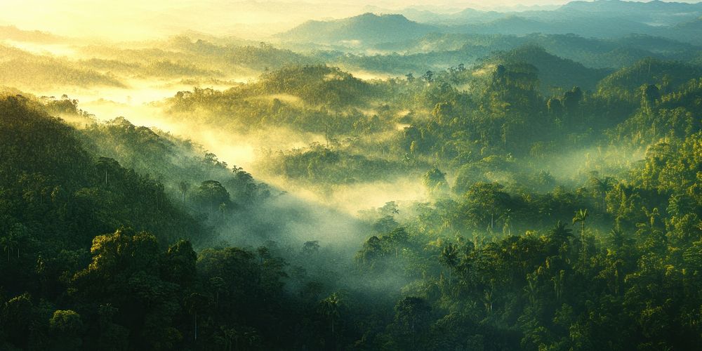 Amazon rainforest mist landscape scenery. | Free Photo - rawpixel