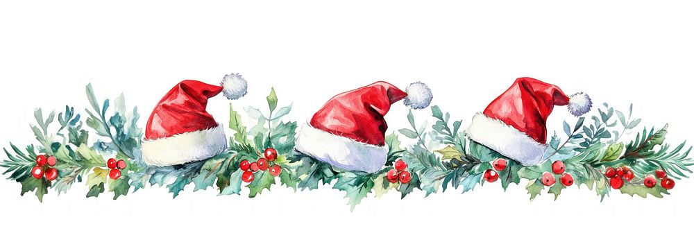 Christmas santa hat border christmas | Free Photo Illustration - rawpixel