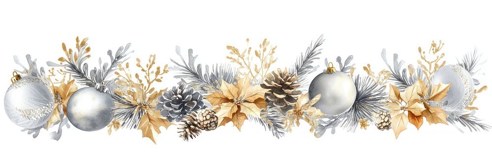 Christmas silver and gold border | Free Photo Illustration - rawpixel