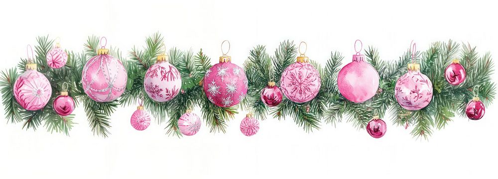 Pink Christmas border christmas illustration | Free Photo Illustration ...