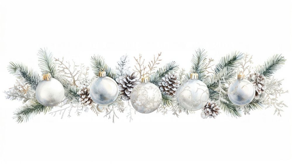 Silver Christmas border christmas illustration | Free Photo ...