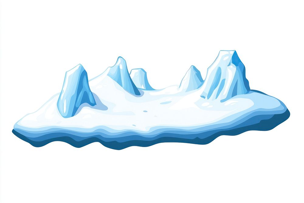 Snowbank border iceberg glacier cartoon. | Free Photo Illustration ...