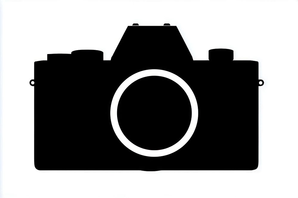 Digital camera silhouette black white. | Free Photo Illustration - rawpixel