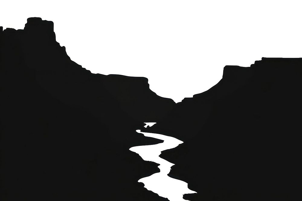 Grand Canyon silhouette canyon minimalist. | Free Photo Illustration ...