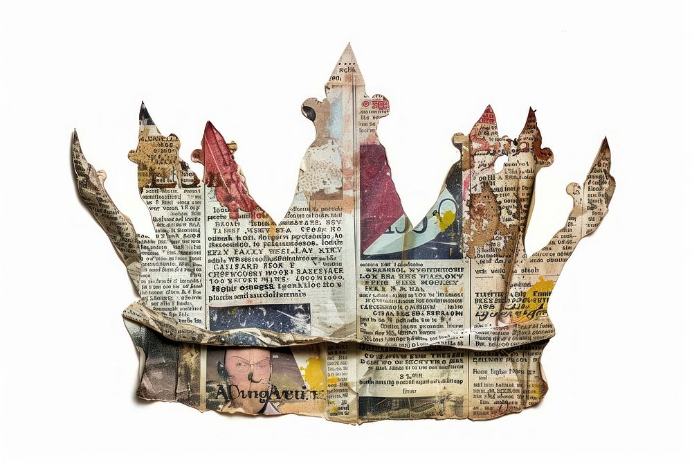 Crown shape collage cutouts newspaper | Free Photo Illustration - rawpixel