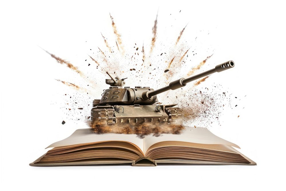 Tank explosion military book. | Free Photo - rawpixel