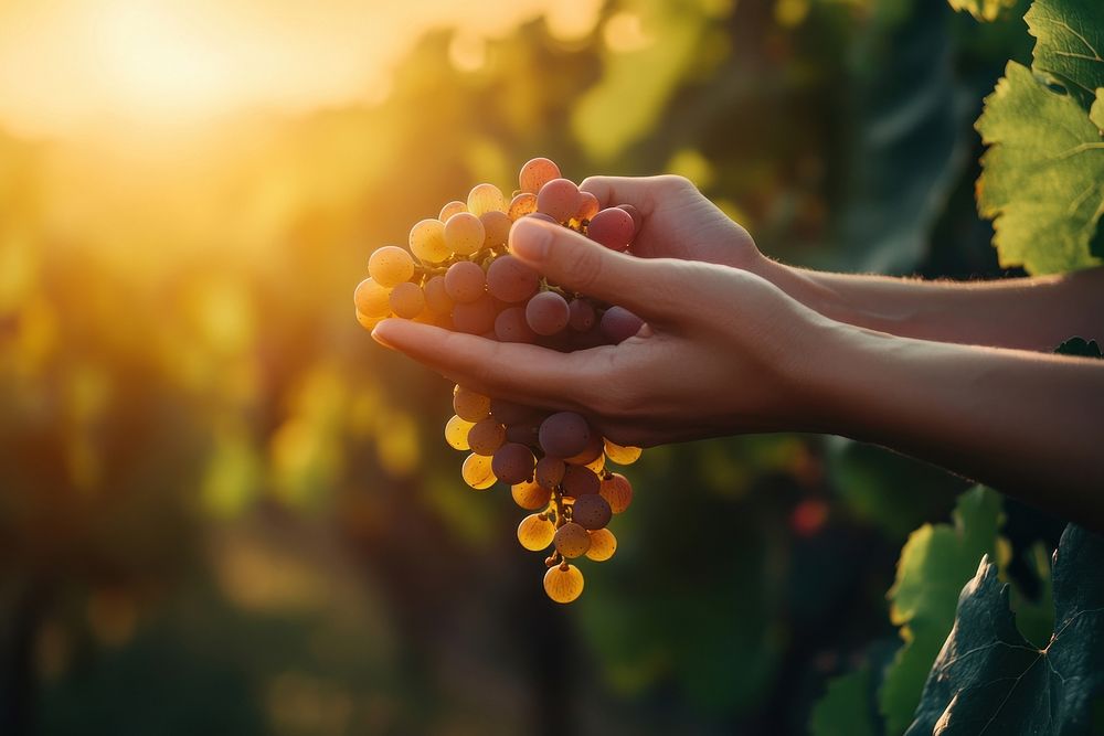 Hands holding grapes vineyard outdoors | Free Photo - rawpixel
