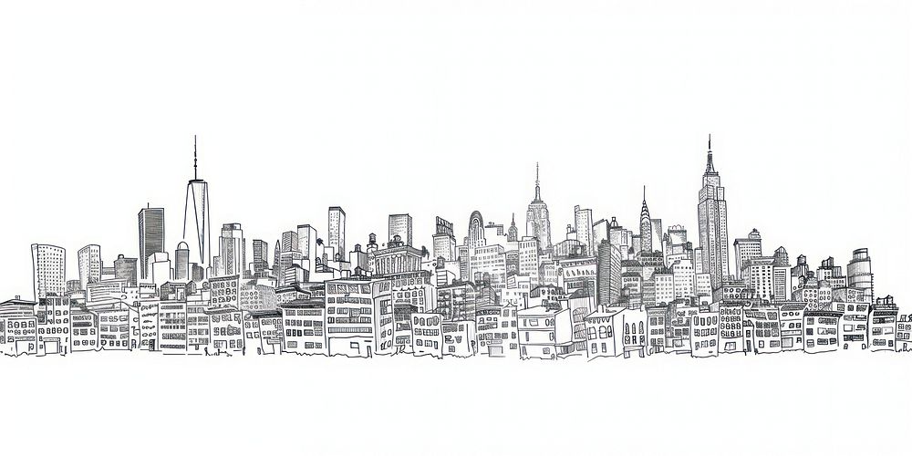 Hand drawn City drawing city | Free Photo Illustration - rawpixel