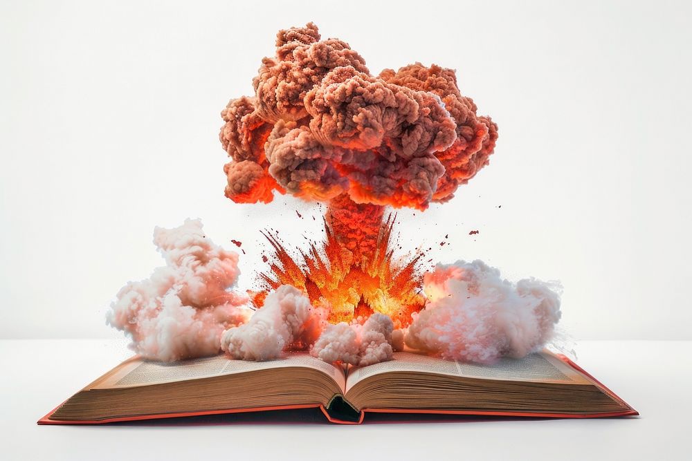 Nuclear bomb explosion explosive book. | Free Photo - rawpixel