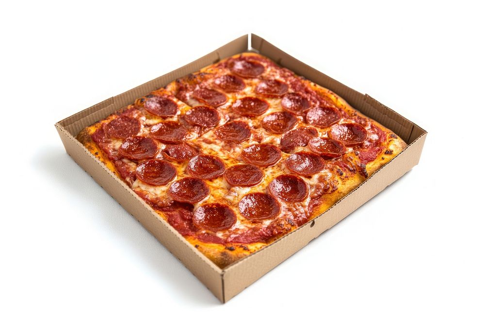 Square pepperoni pizza food box | Free Photo - rawpixel