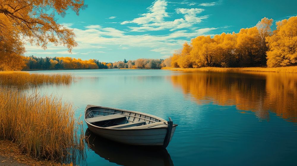 Boat lake landscape outdoors scenery. | Free Photo - rawpixel