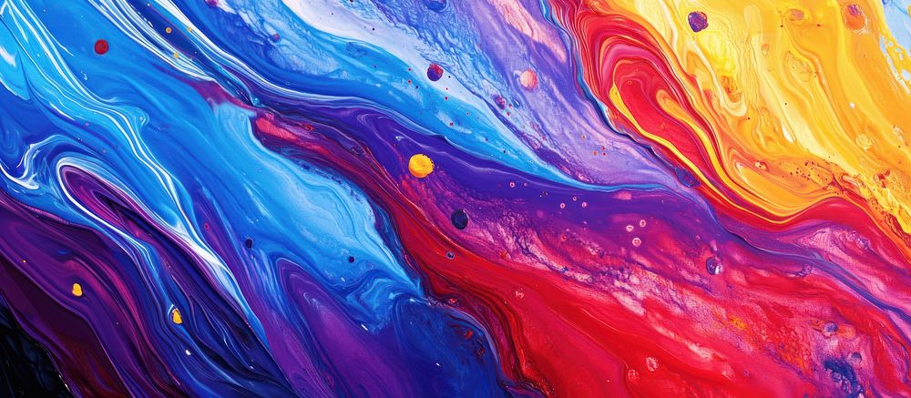 Abstract acrylic flow painting vibrant | Free Photo Illustration - rawpixel