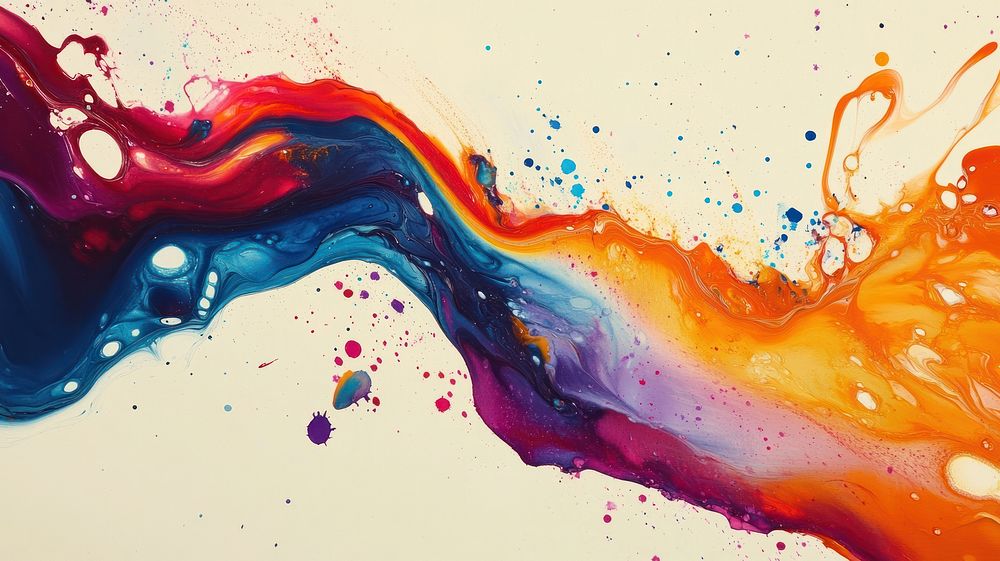 Splattered Acrylic paint burst painting | Free Photo Illustration ...