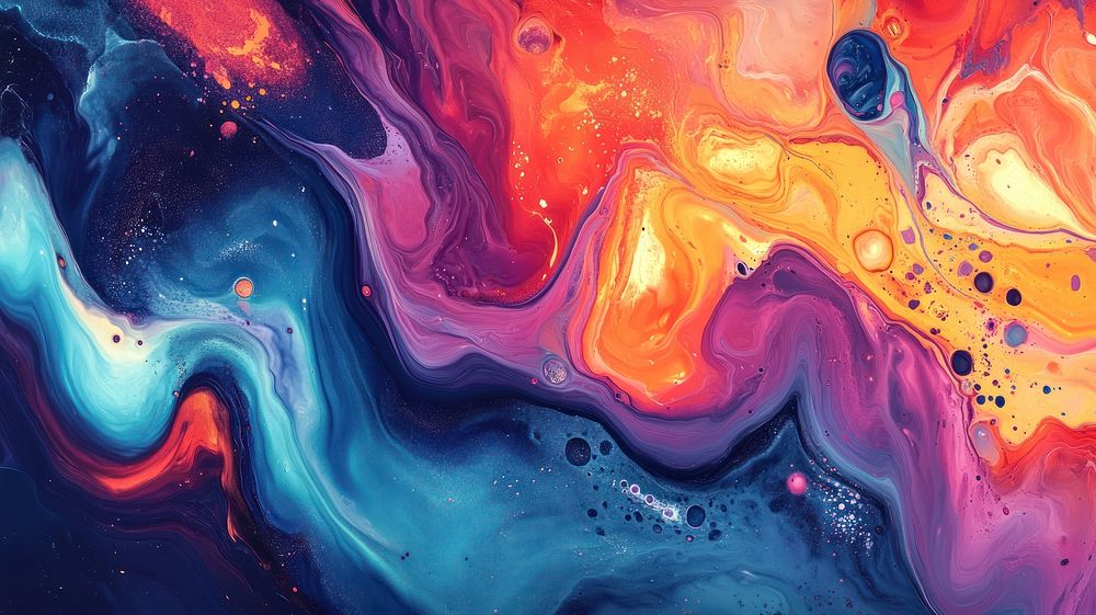 Splattered Acrylic paint composition painting | Free Photo Illustration ...