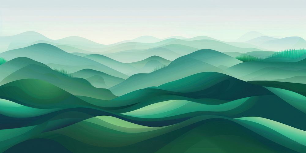 Abstract green landscape wallpaper background | Free Photo Illustration ...