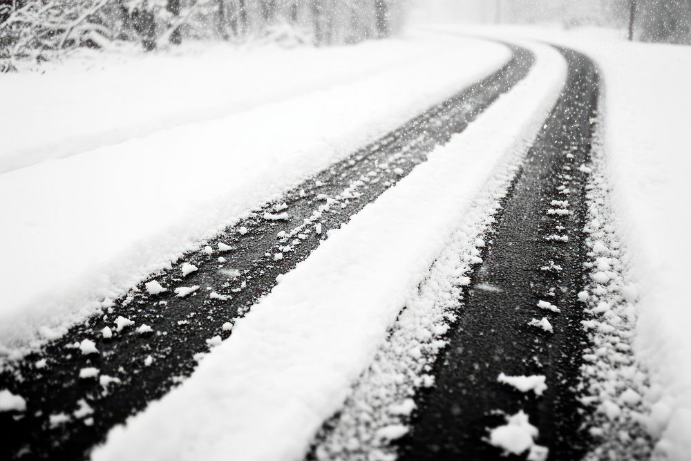 Tire tracks snow an icy | Free Photo - rawpixel