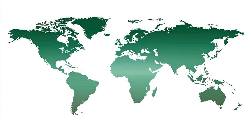 World map gradient green representation. | Free Photo Illustration ...