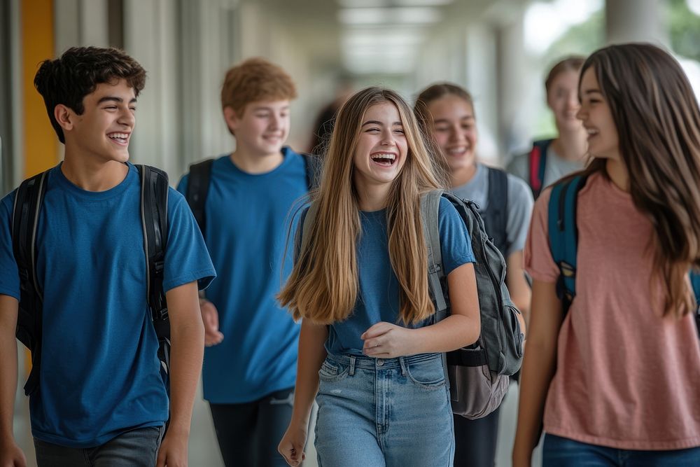 Group high school students laughing | Free Photo - rawpixel