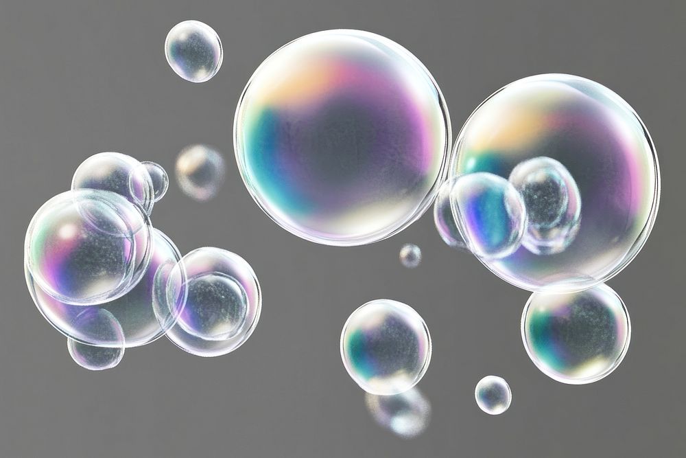 group transparent rainbow bubbles floating | Free Photo - rawpixel