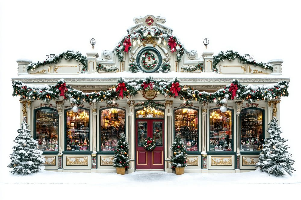 Vintage Christmas store facade christmas | Free Photo - rawpixel