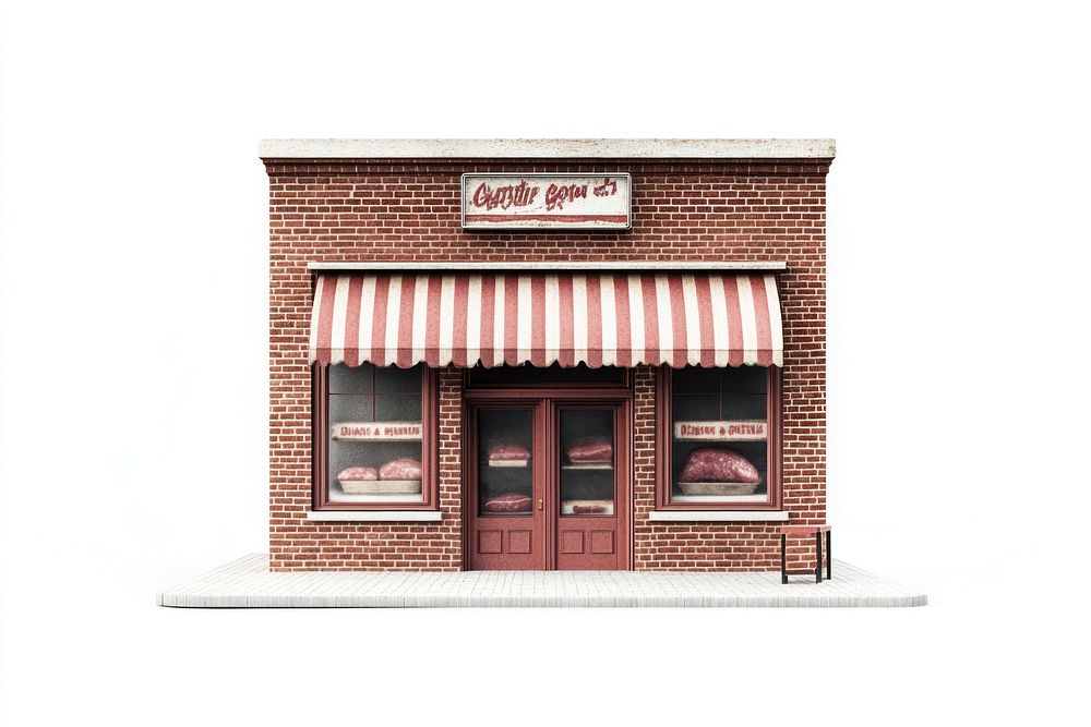 Brick butcher store facade awning | Free Photo - rawpixel