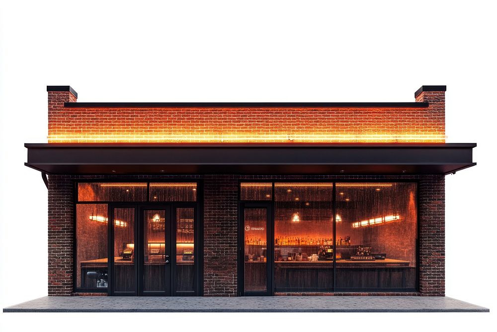 Architecture brick building shop. | Free Photo - rawpixel