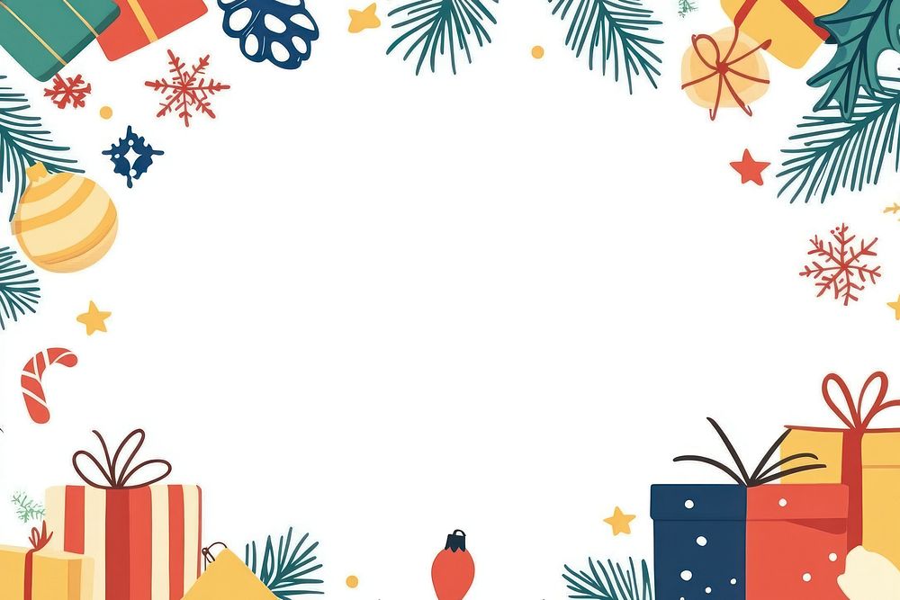 Simple Christmas frame illustration background | Free Photo ...