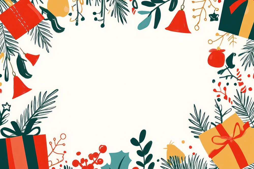 Simple Christmas frame illustration background | Free Photo ...