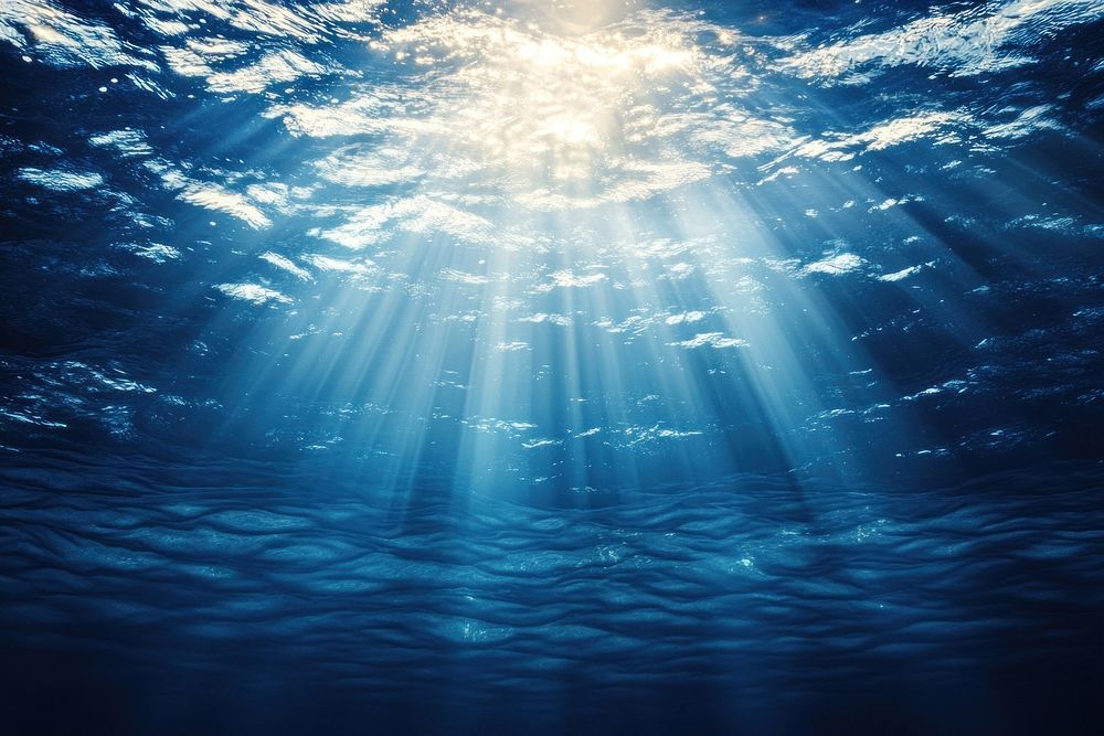 Underwater background sun rays shining | Free Photo - rawpixel