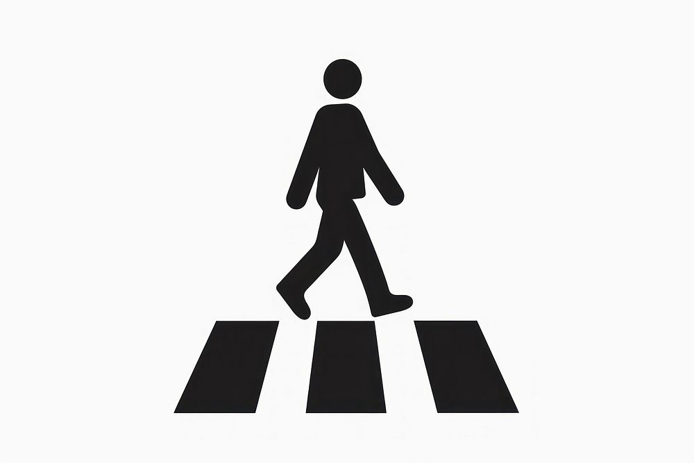 Human pictogram crossing street pedestrian | Free Photo Illustration ...