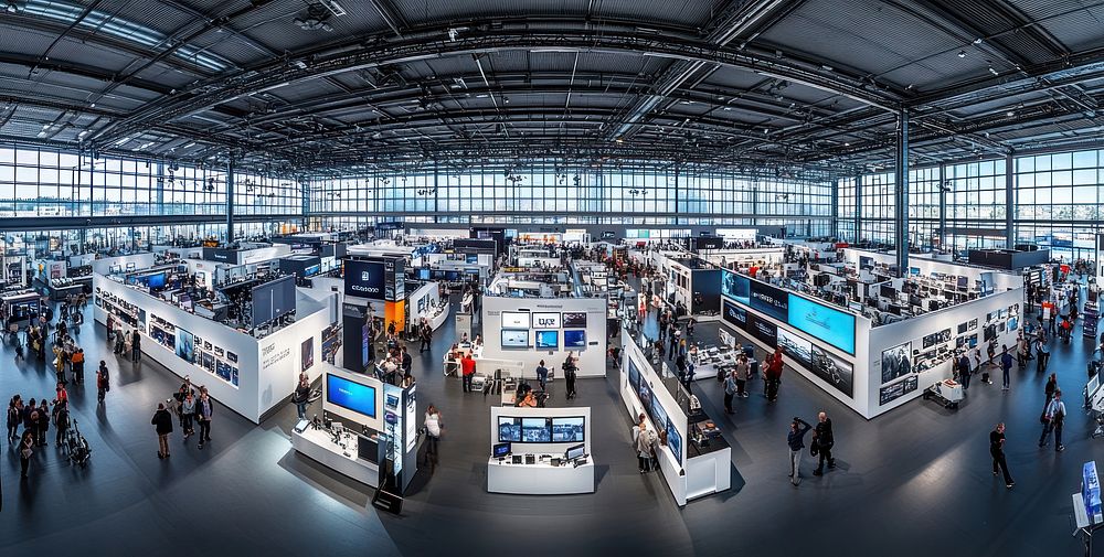 large exhibition hall displays monitor | Free Photo - rawpixel