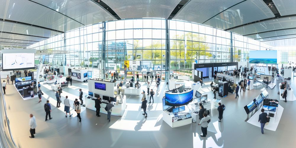 Large exhibition hall displays professionals | Free Photo - rawpixel