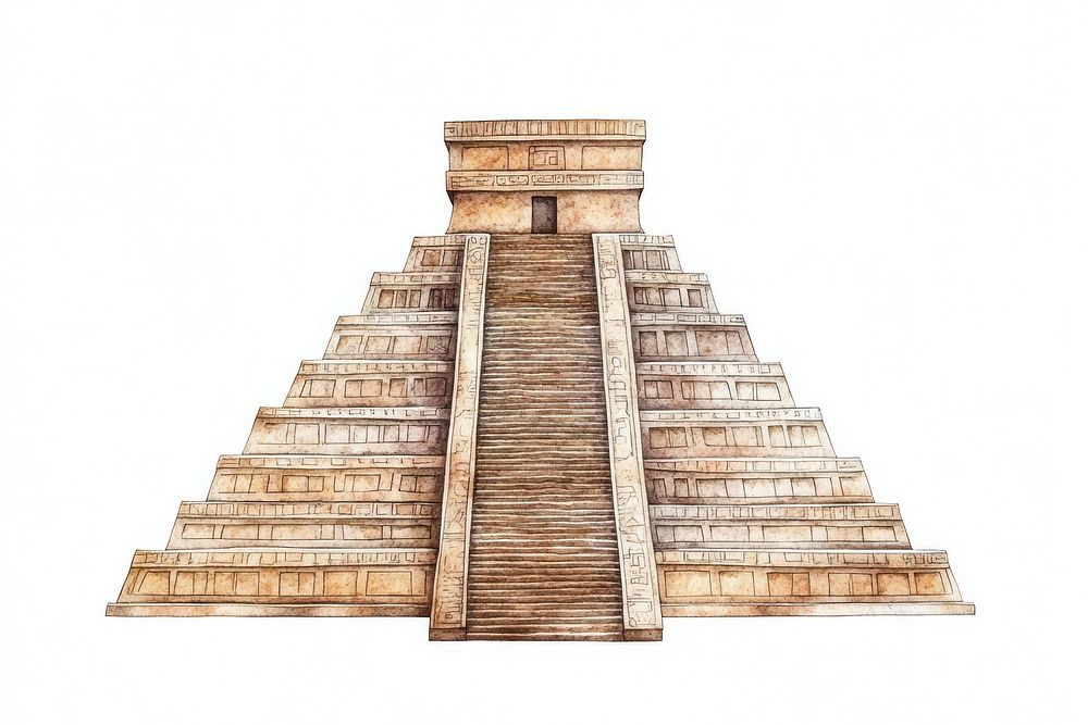 Mayan Pyramid architecture illustration landmark. | Free Photo ...