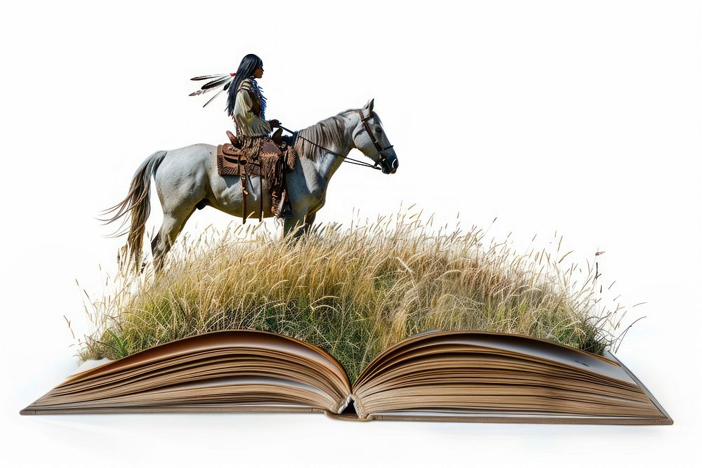 Native american riding horse field | Free Photo - rawpixel