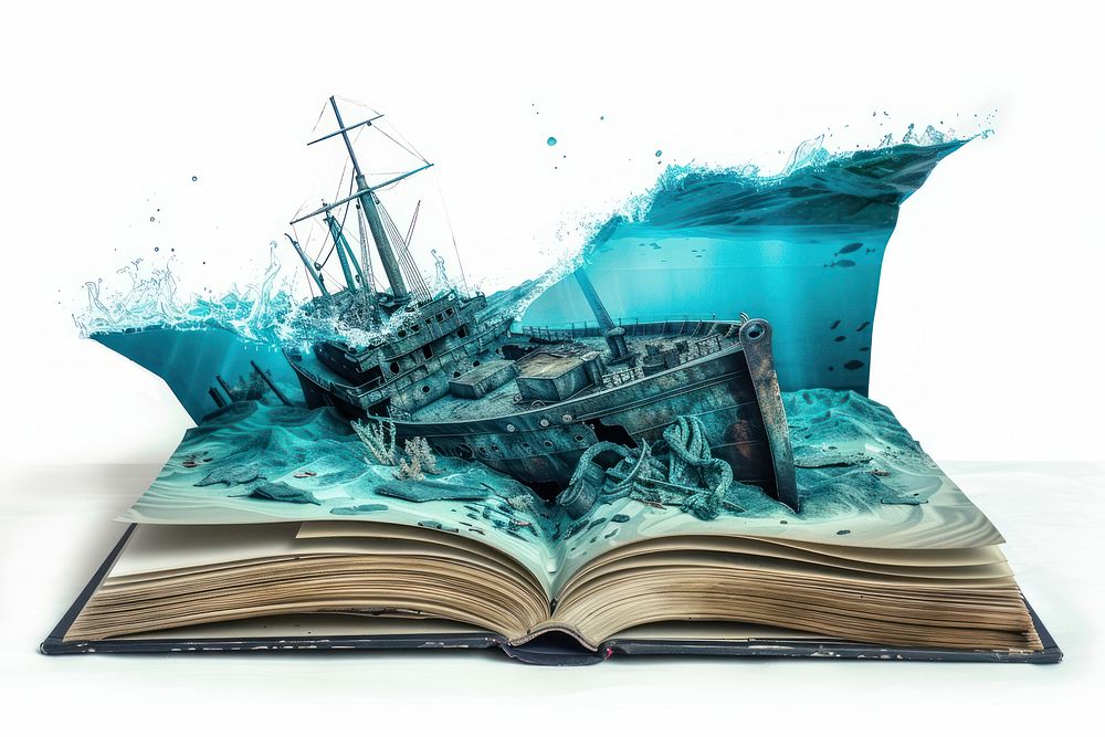 Ship wreck sea book ship | Free Photo - rawpixel