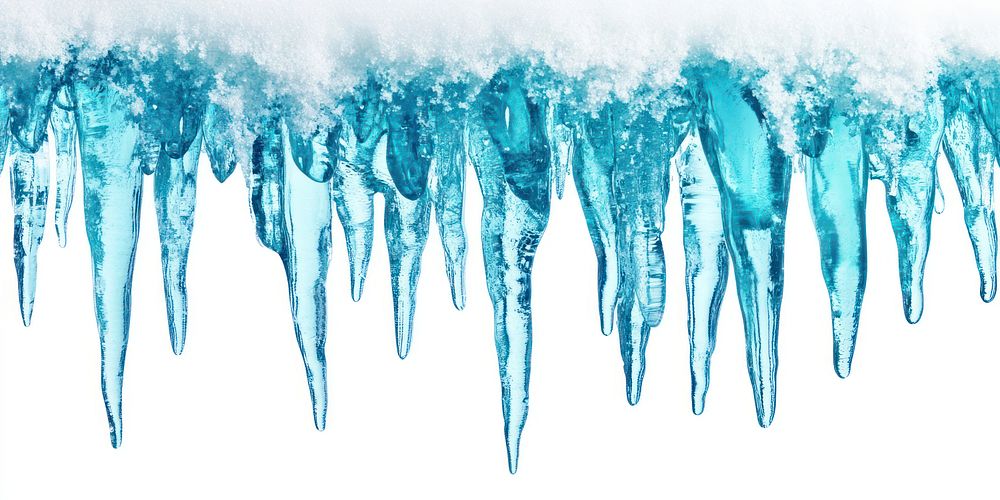 Cyan gradient icicle icicles nature | Free Photo - rawpixel