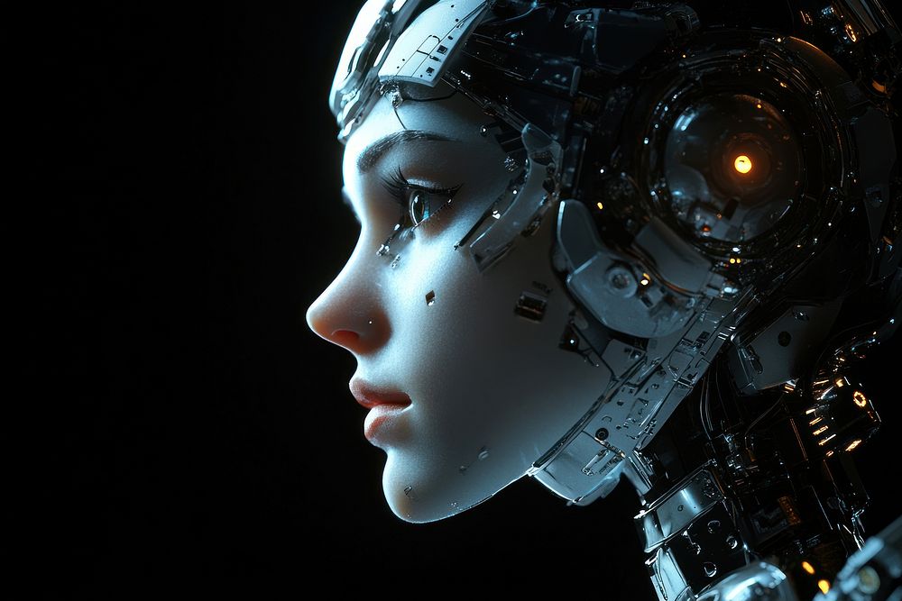 Attractive female robot head details | Free Photo Illustration - rawpixel