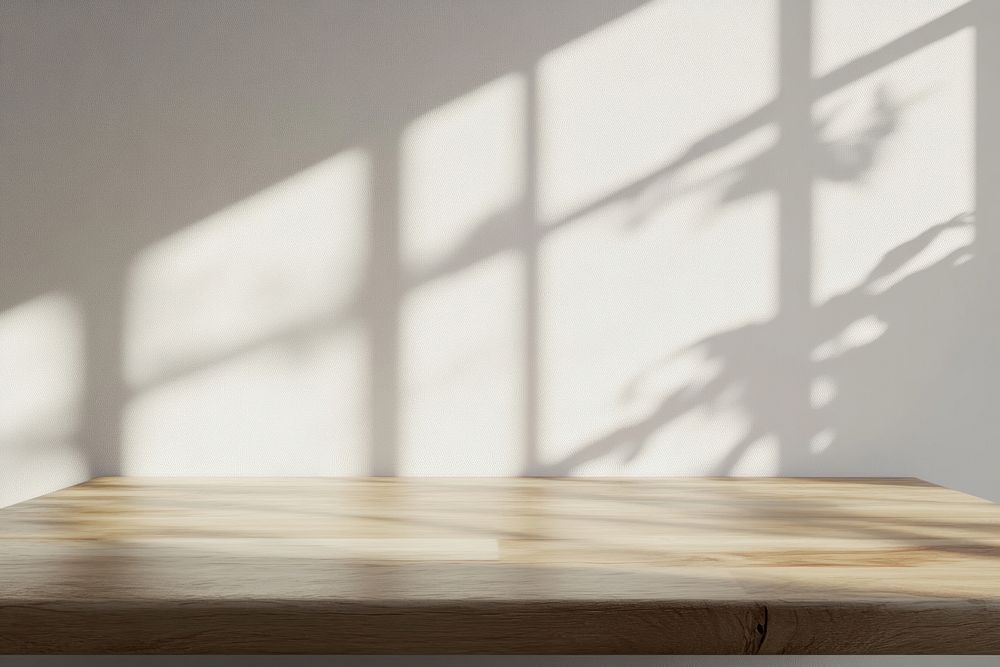 Empty light wood table shadows | Free Photo - rawpixel