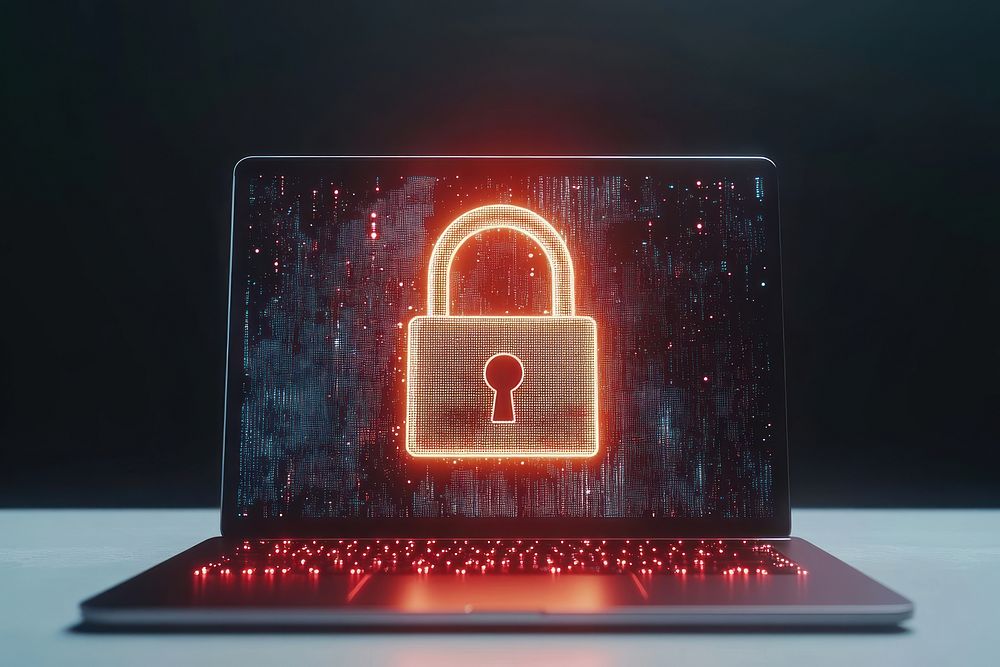 Digital padlock front laptop computer | Free Photo - rawpixel
