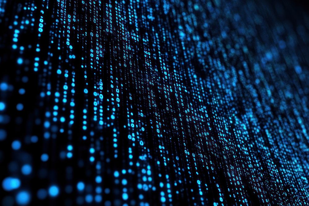 Blue digital binary blue background | Free Photo - rawpixel
