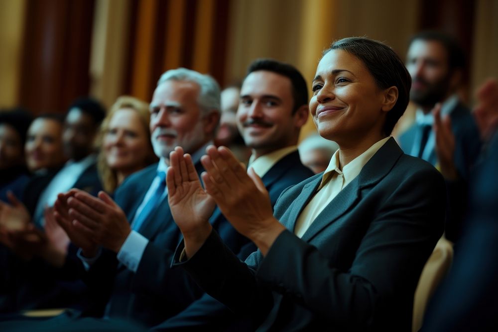 Real happy business people clapping | Free Photo - rawpixel