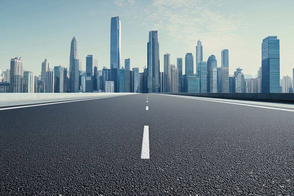 Real wide highway skyscrapers urban | Premium Photo - rawpixel