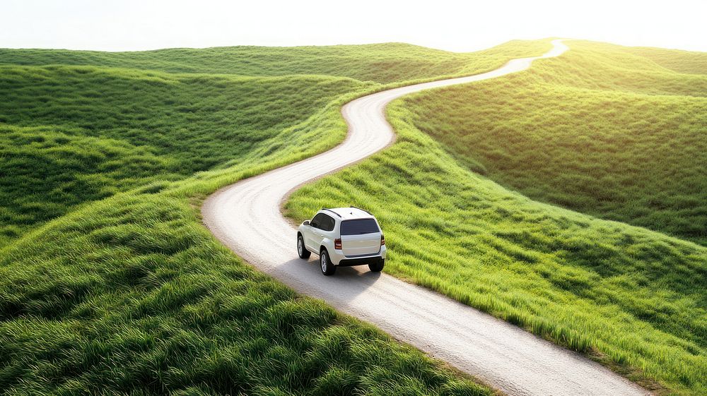 SUV driving landscape hills road. | Free Photo - rawpixel