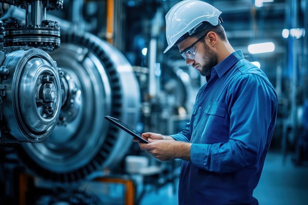 Engineer holding tablet factory industrial | Free Photo - rawpixel