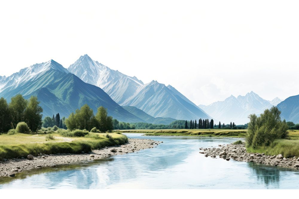 Mountains and river landscape nature | Free Photo - rawpixel