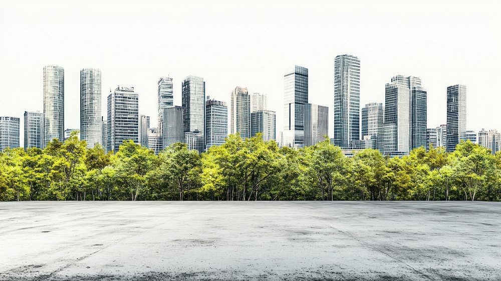 Modern cityscape buildings concrete ground. | Free Photo - rawpixel