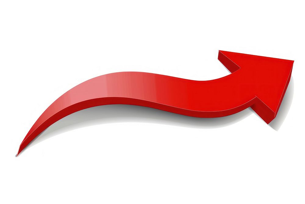 Red simple curved arrow illustration | Free Photo Illustration - rawpixel